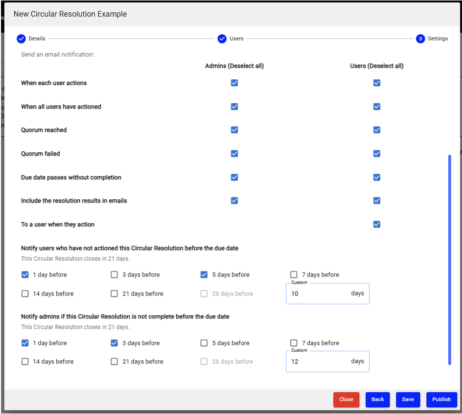 Circular Resolution Notifications - Athena Board