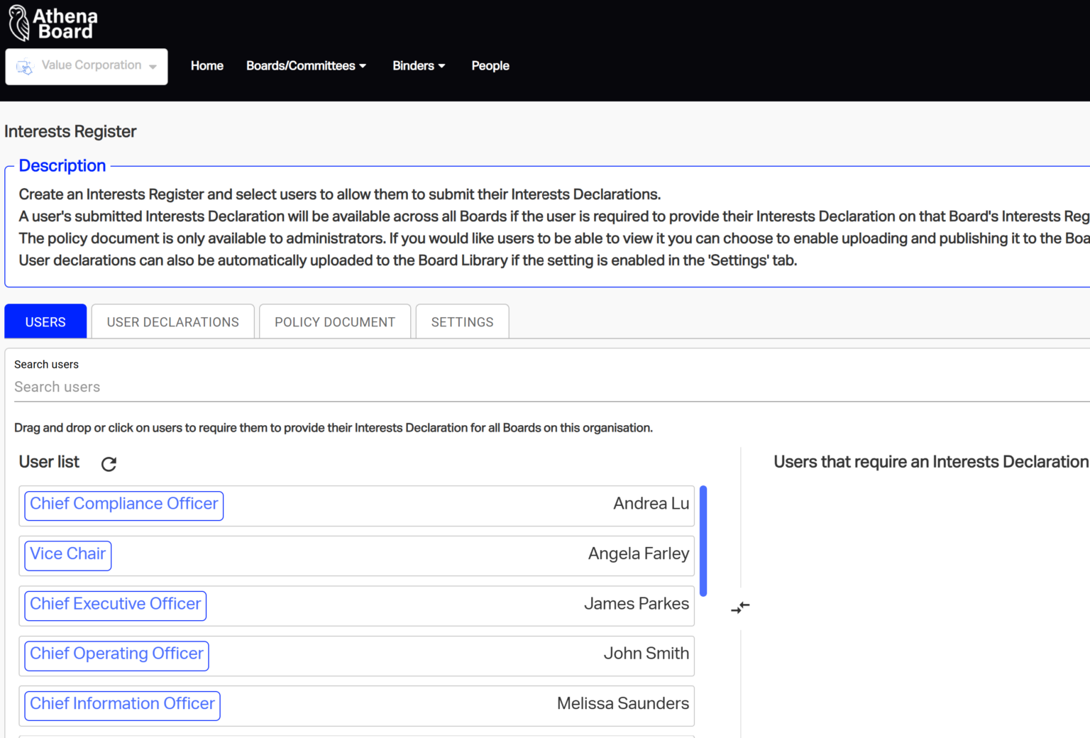 Athena Board Features: Governing Board & Meeting Management Tools